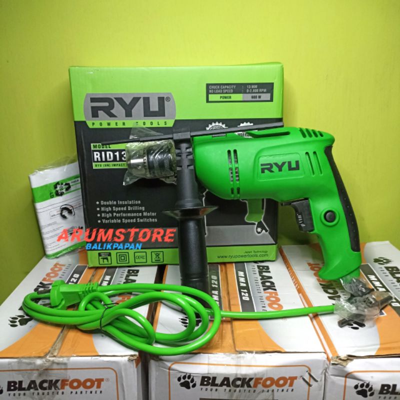 Jual bor listrik RYU 13mm impact drill | Shopee Indonesia