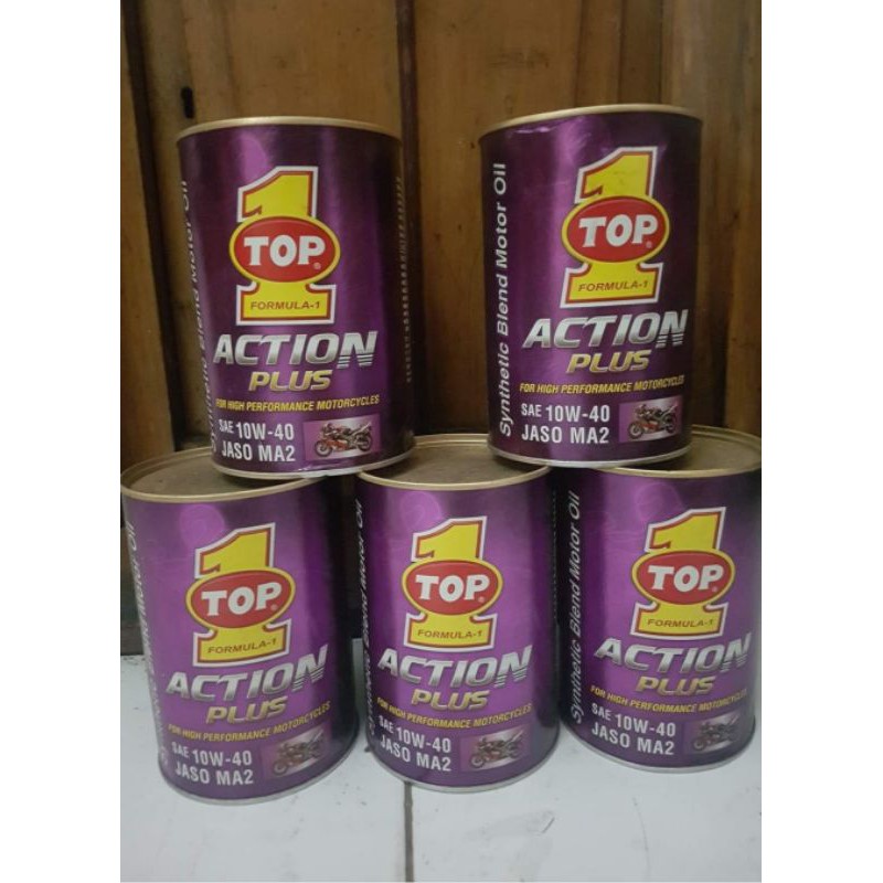 Jual oli top1 action plus 10w-40 1liter 4T | Shopee Indonesia
