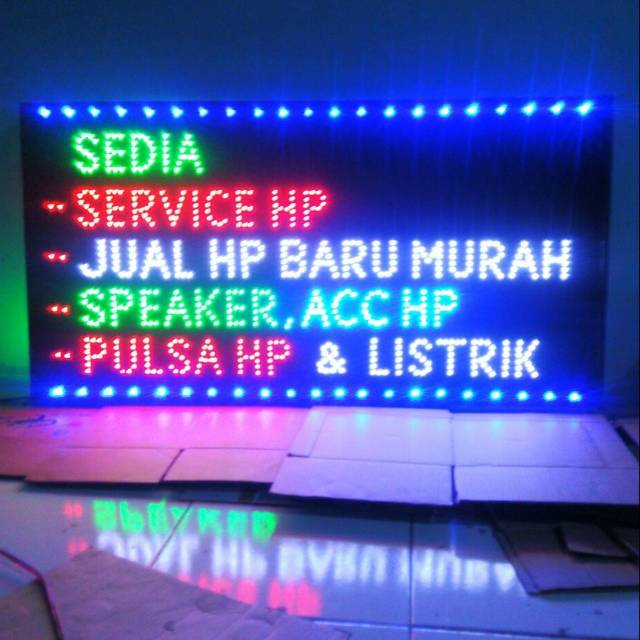 Jual Tulisan lampu led / led sign untuk service hp | Shopee Indonesia