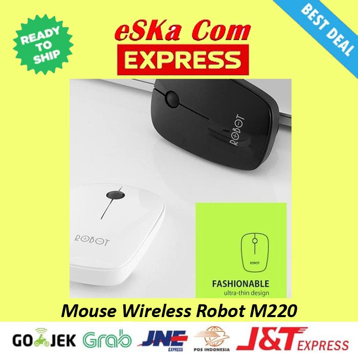 Jual Mouse Robot M220 Wireless Ultra Thin Invisible Light Original ...