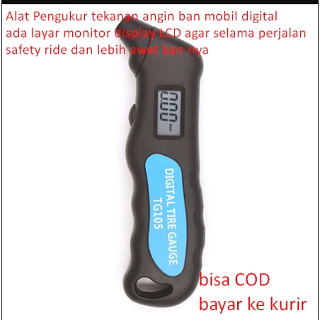 Jual Alat Pengukur tekanan angin ban mobil digital ada layar monitor ...