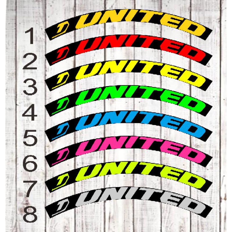 Jual stiker decal velg rim sepeda MTB united lebar 2 cm 26/27,5/29 ...