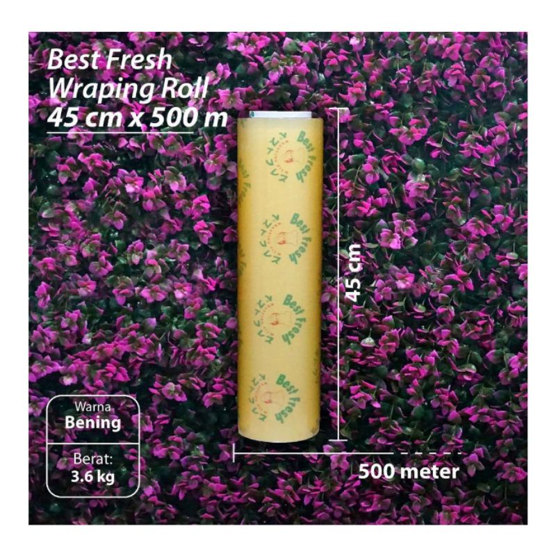 Jual PLASTIK WRAPPING FILM 45CM X 500M 45 CM 500 METER ROLL BEST FRESH PLASTIC WRAPING WRAP ...