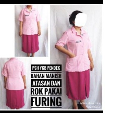 Jual baju setelan seragam ykb bhayangkari Persit pia pink pendek uda ...