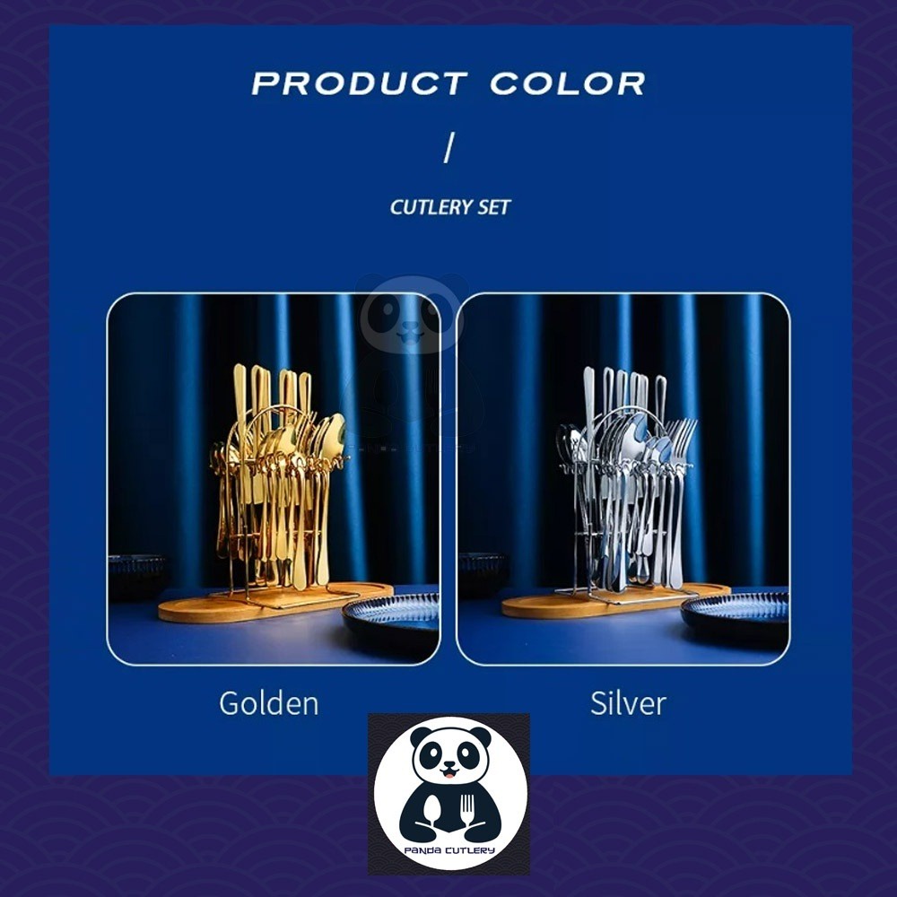Jual Alat Makan STAINLESS STEEL PANDA CUTLERY SET PREMIUM / Set Premium ...