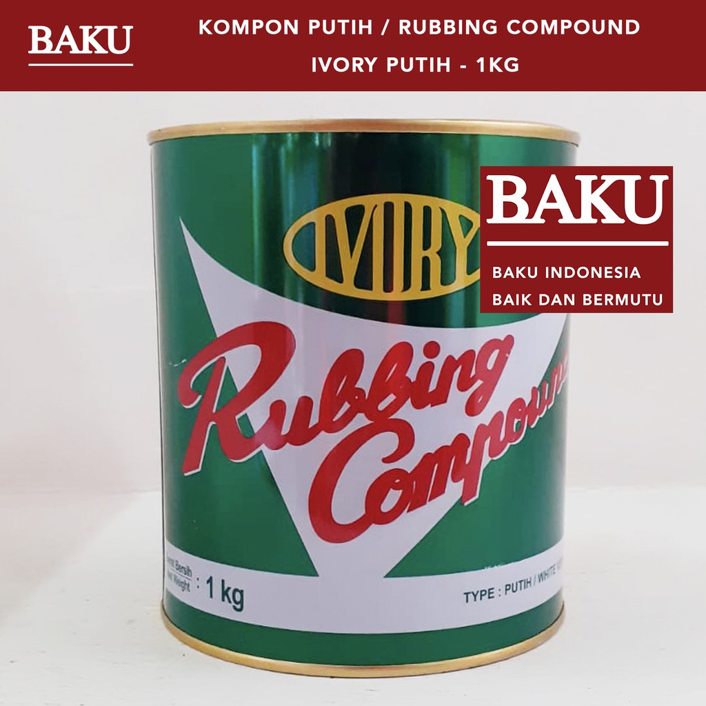 Jual Kompon Putih / Rubbing Compound - Ivory Putih 1kg | Shopee Indonesia