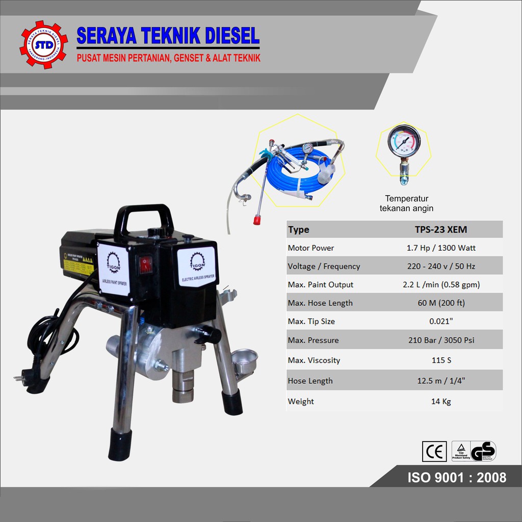 Jual MESIN CAT TEMBOK TPS23 XEM TIGON MECHANICAL PRESSURE CONTROLLER ...
