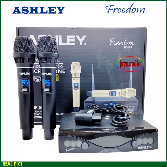 Jual Mic Wireless ASHLEY Freedom Series Double Mik Vokal Microphone ...