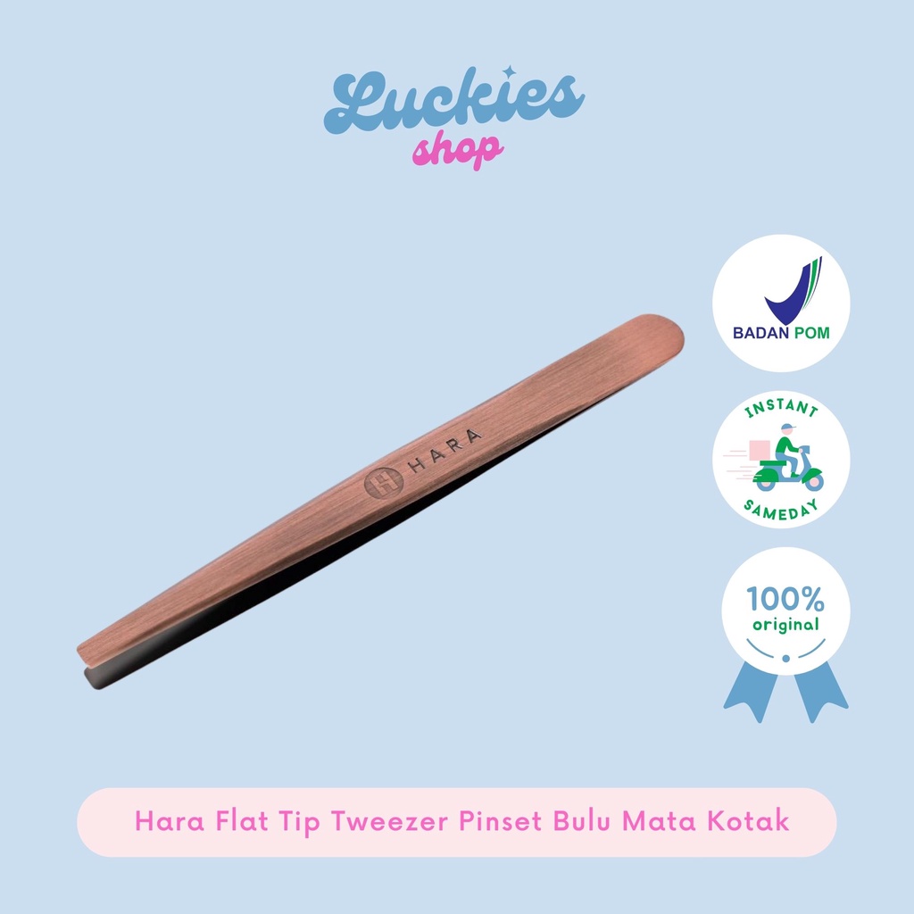 Jual ORI Haquhara Hara Flat Tip Tweezer Pinset Bulu Mata Kotak Alat ...