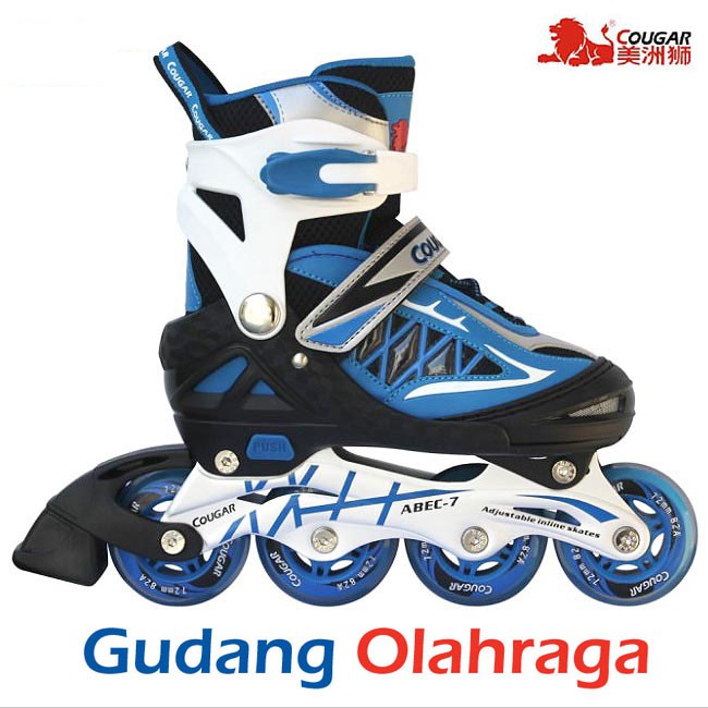 Jual Sepatu Roda COUGAR Inline Skate MZS851 Black Blue | Shopee Indonesia