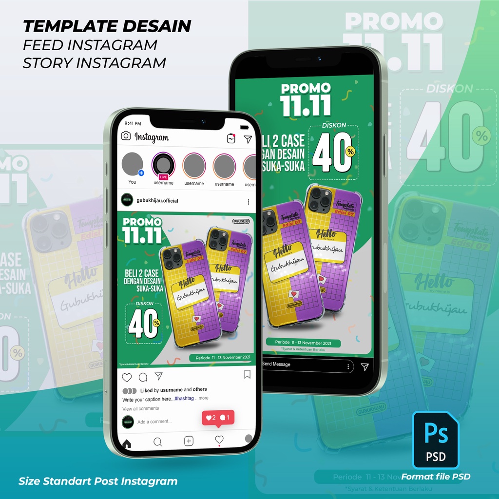 Jual Template Desain Promosi Instagram Format file PSD | Shopee Indonesia