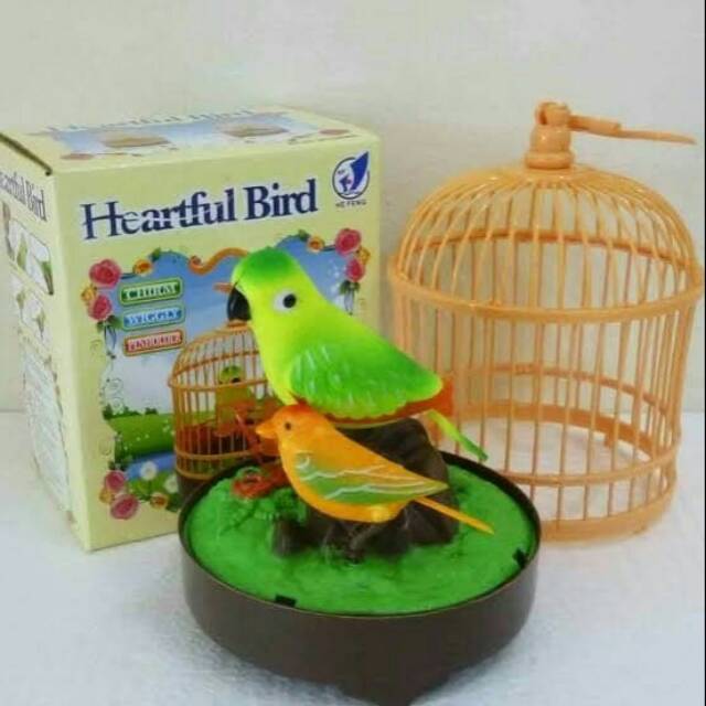 Jual Mainan anak burung dalam sangkar heartful bird | Shopee Indonesia
