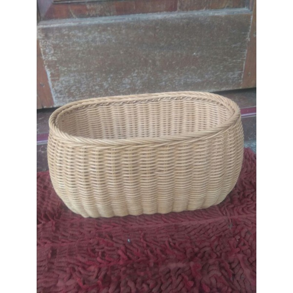 Jual keranjang rotan oval handmade | Shopee Indonesia