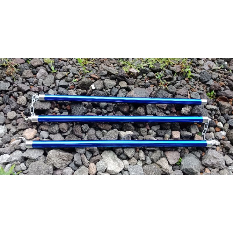 Jual triple stick aluminium biru crome | Shopee Indonesia