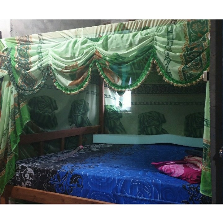 Jual KELAMBU TEBAL MOTIF BUNGA UKURAN JUMBO 200X200 KELAMBU TIDUR ...