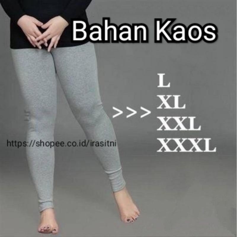 Jual Legging Panjang Soft Rayon Kaos L XL XXL XXXL Premium Lembut Adem ...