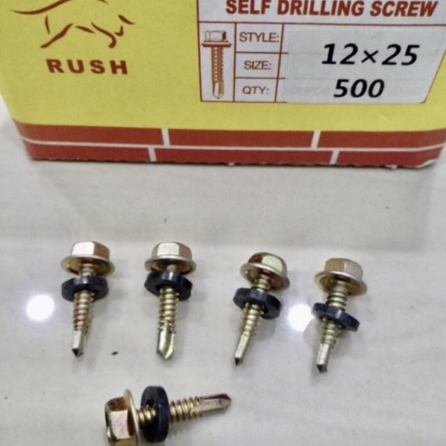 Jual ( HARGA 500pcs ) baut sds 12x25 ( 1”inci ) kunci 8 self drilling ...