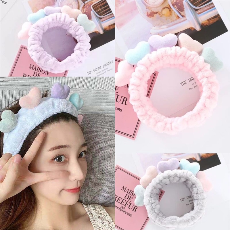 Jual LOVE - bandana/bando cuci muka lucu (headband korea) | Shopee ...