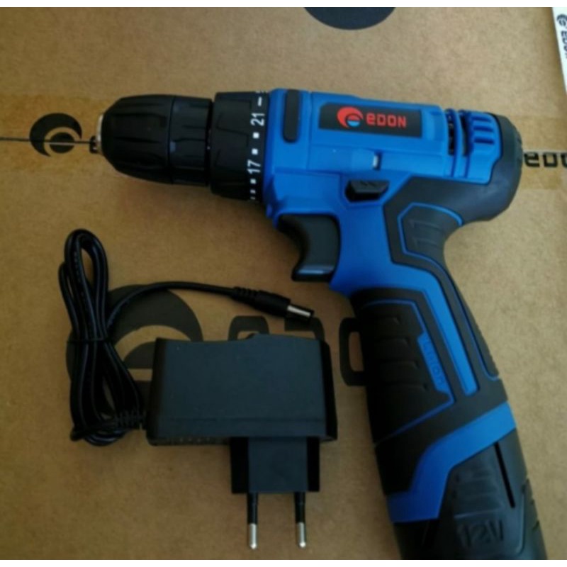 Jual Mesin Bor Cordless Drill 12V 12 Volt Edon Ed3 Ed 3 1210 Bor ...