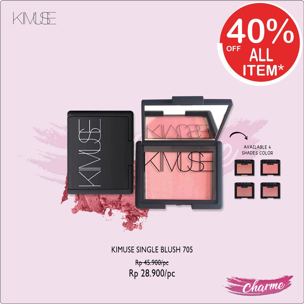 Jual (READY & ORI) Kimuse Single Blush Blushon Palette Contour Cheek ...