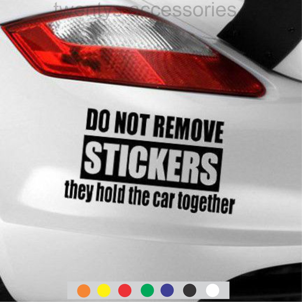 Jual stiker DO NOT REMOVE STICKERS sticker kaca mobil stiker cutting ...
