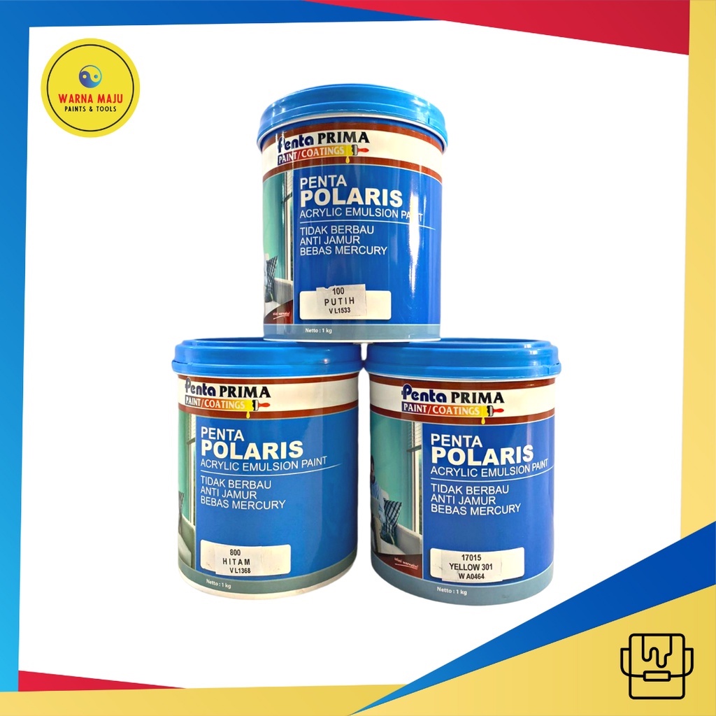 Jual Cat Tembok Akrilik/Acrylic Emulsion Paint Polaris 1Kg | Shopee ...