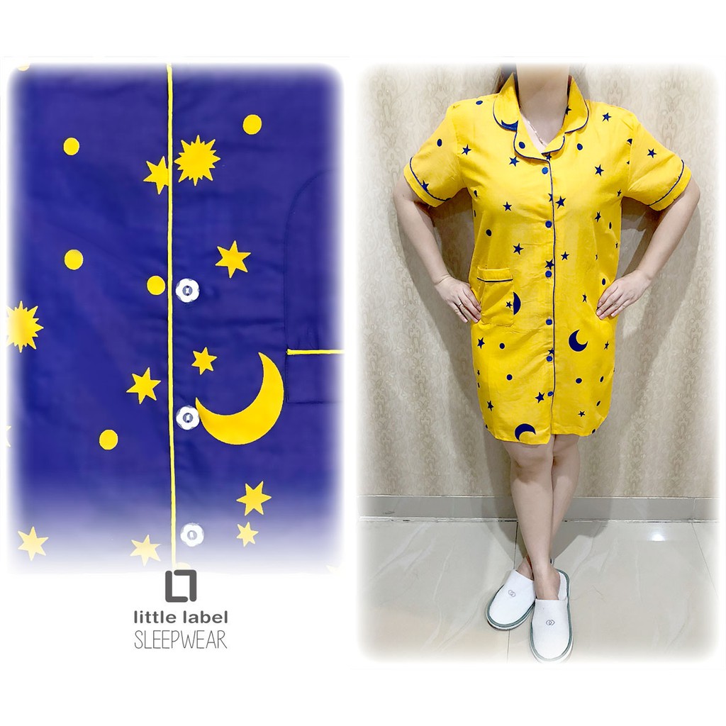 Jual Daster Baju Tidur Bulan Bintang Woman | Shopee Indonesia