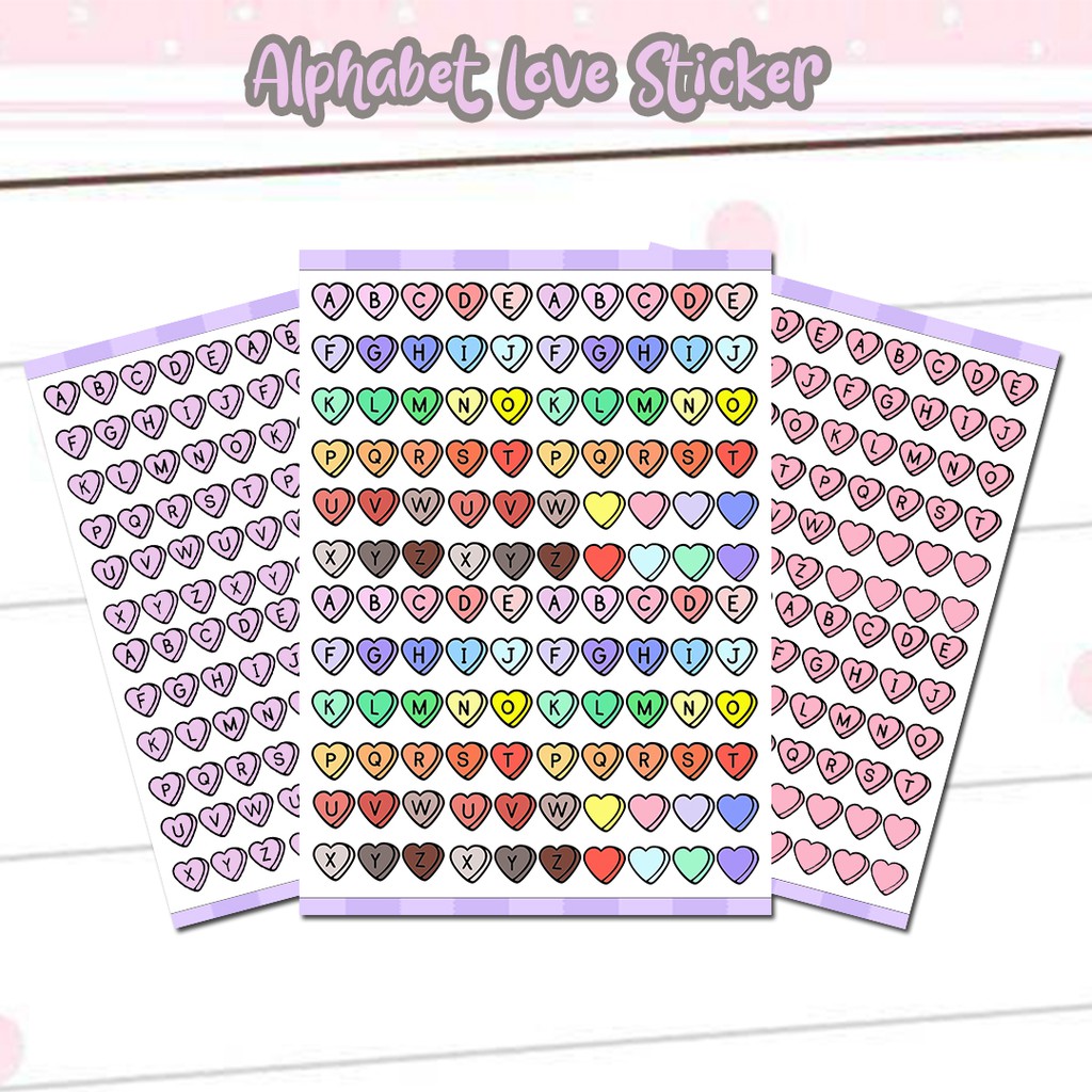 Jual Alphabet Love Sticker ( Deco Sticker / Jurnal Sticker ) | Shopee ...
