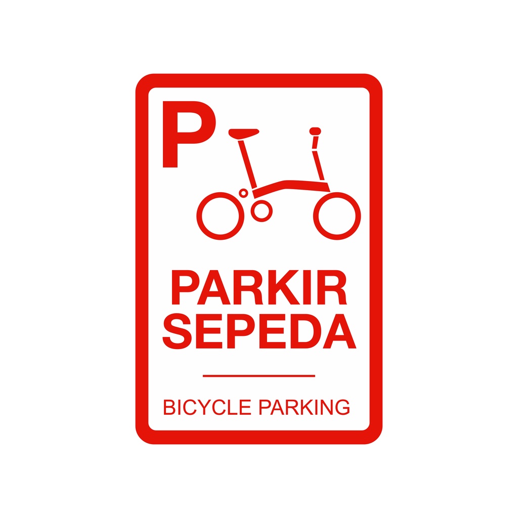 Jual RAMBU KHUSUS PARKIR SEPEDA 20CM X 30CM PLAT ALUMUNIUM 1.2mm ...