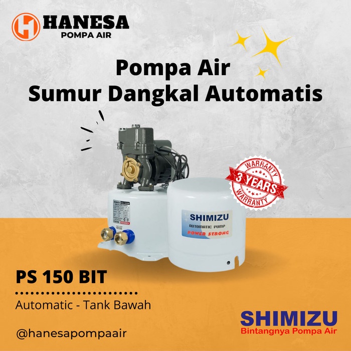 Jual Shimizu PS 150 BIT Pompa Air Sumur Dangkal Otomatis | Shopee Indonesia