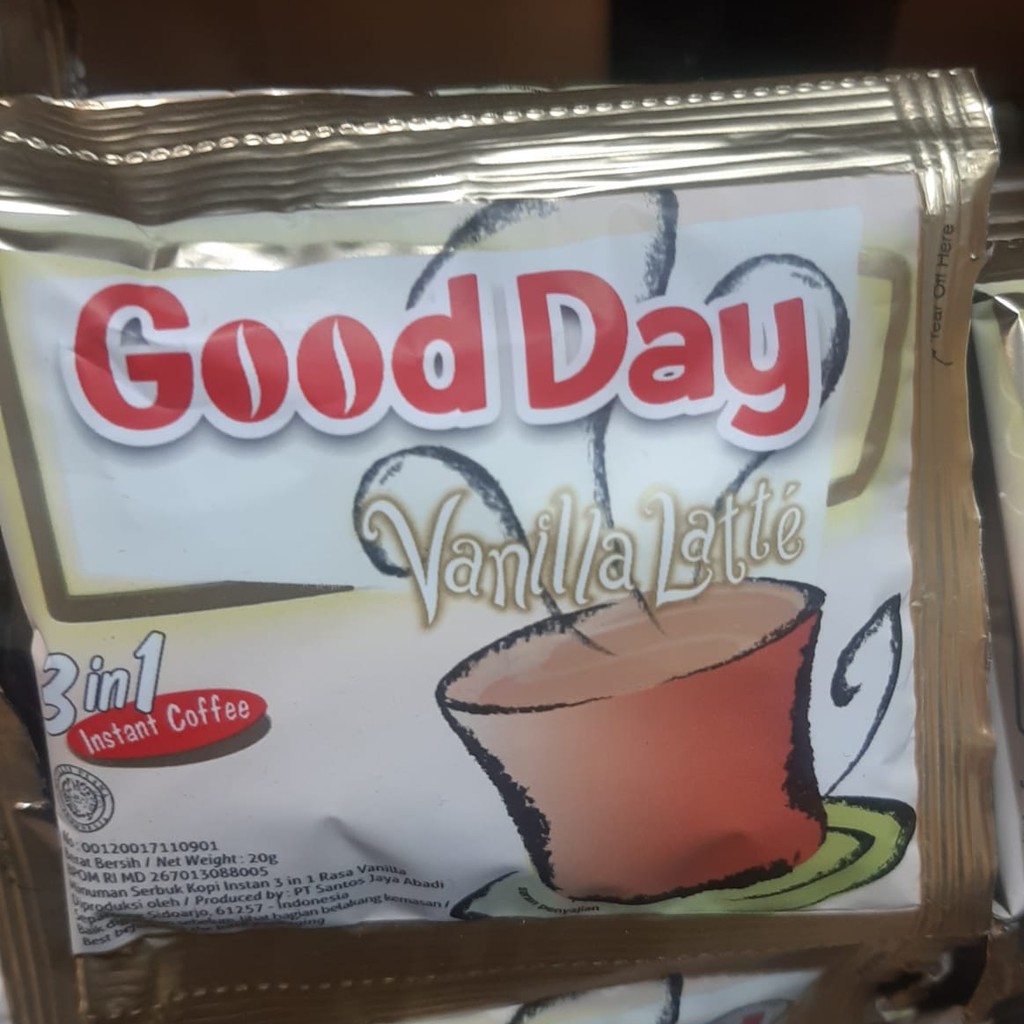 Jual Good Day Vanilla Latte 3 in 1 20 gr - Sachet | Shopee Indonesia