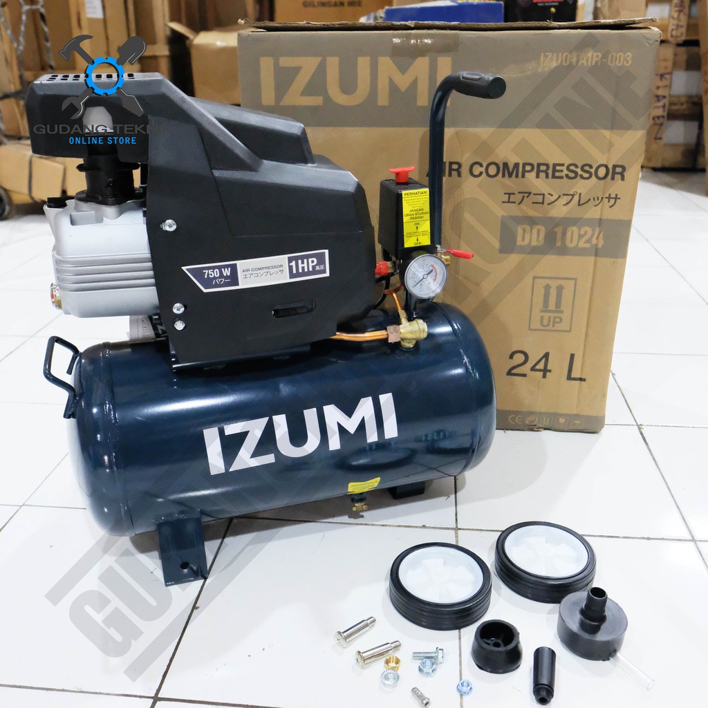 Jual Kompresor Angin 1Hp IZUMI DD1024 24L / Air Compressor 1 Hp DD 1024 ...