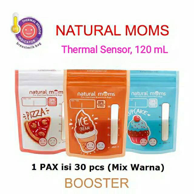 Jual NATURAL MOMS Kantong ASI ASIP Thermal Sensor Suhu Breastmilk ...