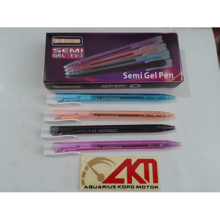 Jual Bolpen Pulpen Evercoss EV3 Bolpoint Semi Gel Pen (Jual per 1 Lusin ...