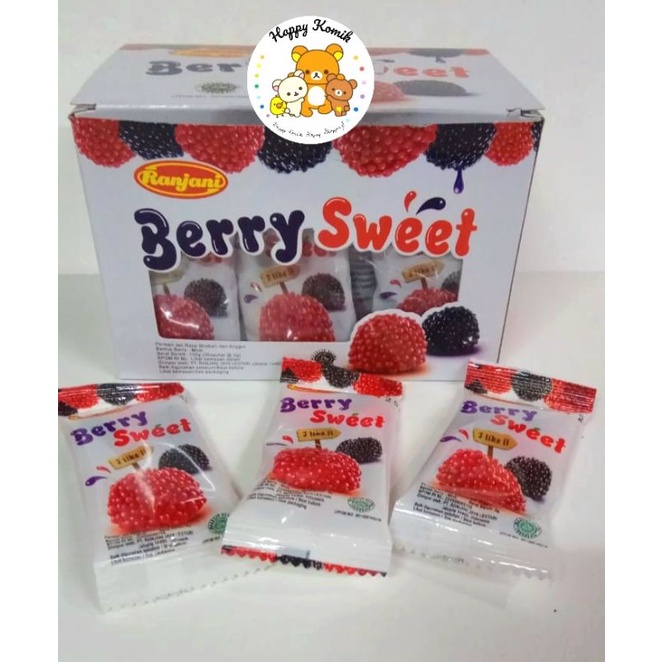 Jual Permen Cemilan Snack Jelly Jeli Berry Sweet Strawberry Manis Yupi ...