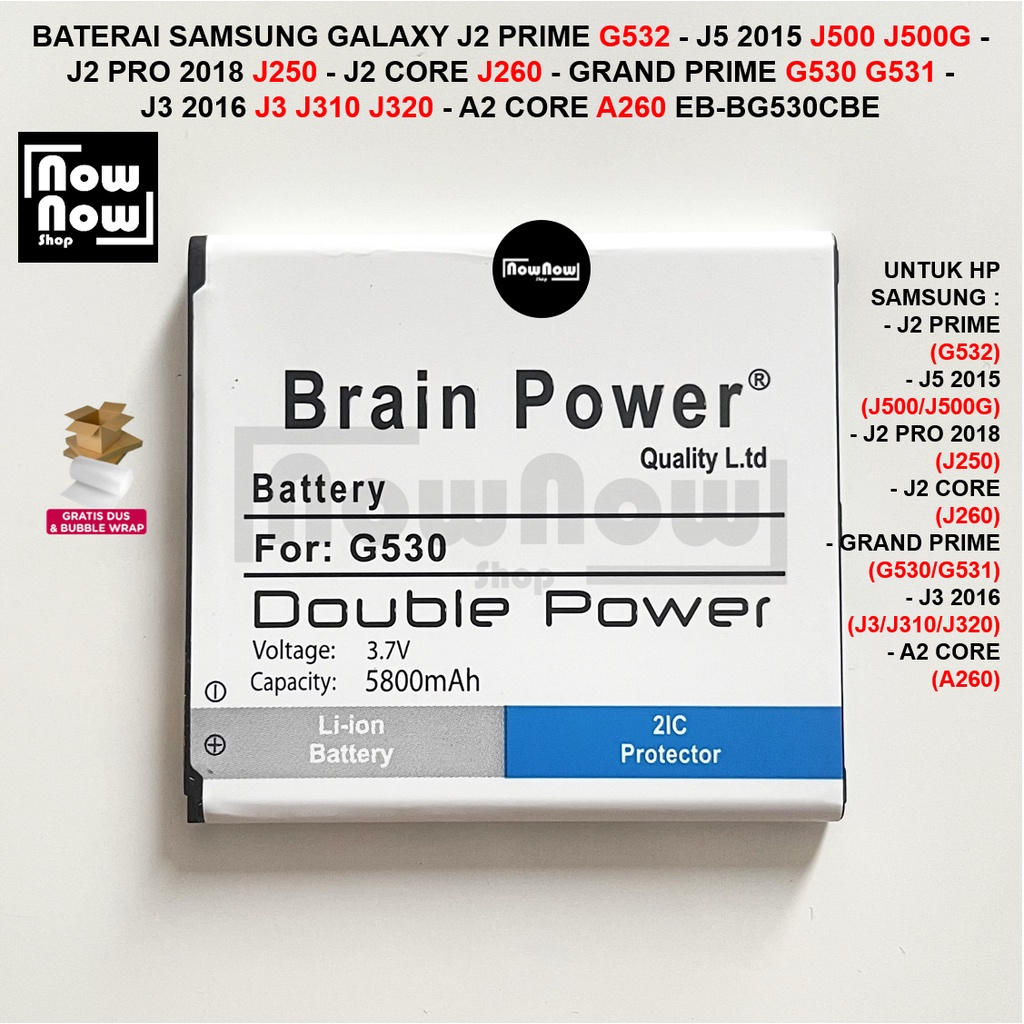 Jual Baterai BrainPower Brain Power Samsung Galaxy J2 Prime G532 - J5 2015 J500 J500G - J2 Pro ...