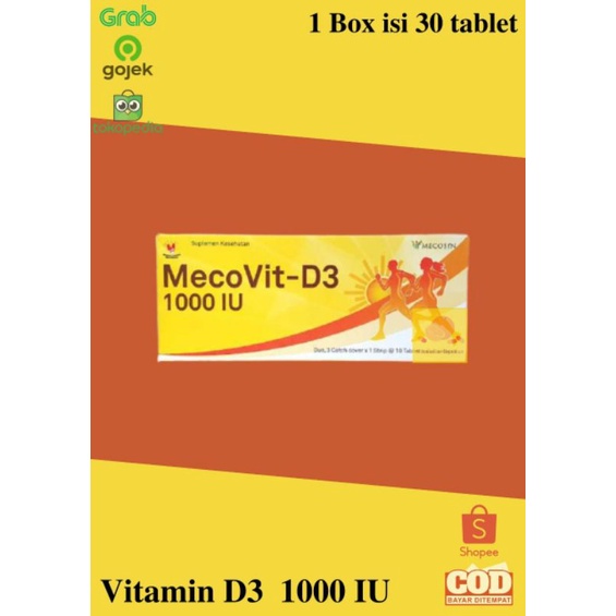 Jual mecovit d3 1000 iu isi 30/ vitamin d3 /murah | Shopee Indonesia
