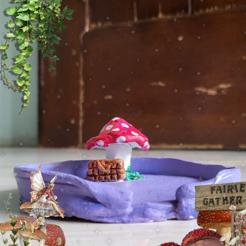 Jual Clay Tray, Trinket dish, mushrooms, Aesthetic, Clay ring, Clay Art ...