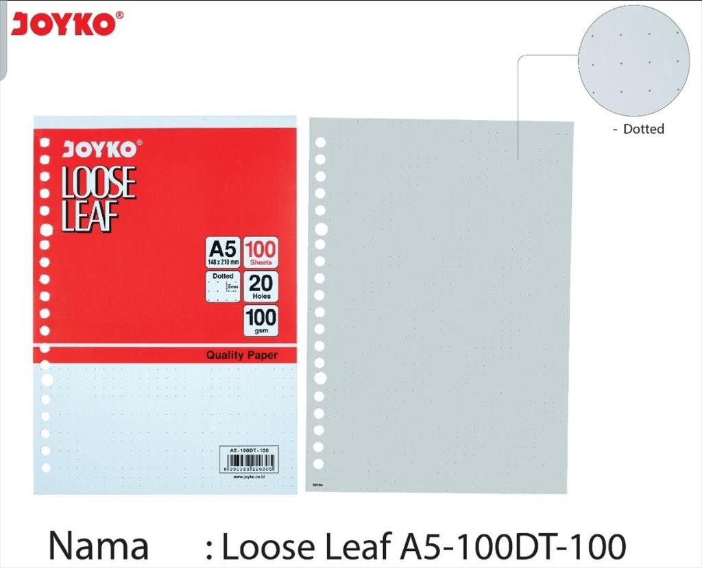 Jual Isi File Loose Leaf A5-100 TITIK Joyko | Shopee Indonesia