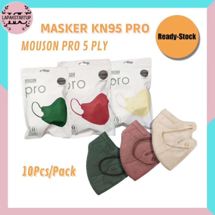 Jual MOUSON PRO Masker KN95 5Ply isi 10Pcs KN 95 Disposable Face Mask ...