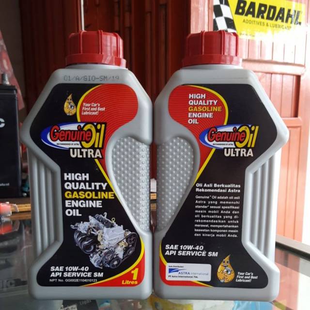 Jual Oli Mesin Daihatsu Genuine Oil Ultra 10W40 API SM Botol 1L ...