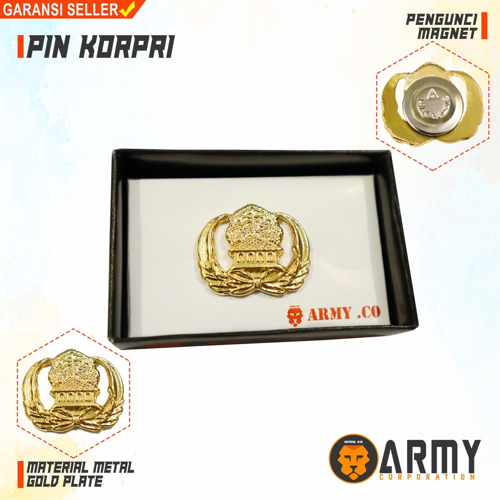 Jual Pin korpri pengunci magnet non akrilik | Shopee Indonesia