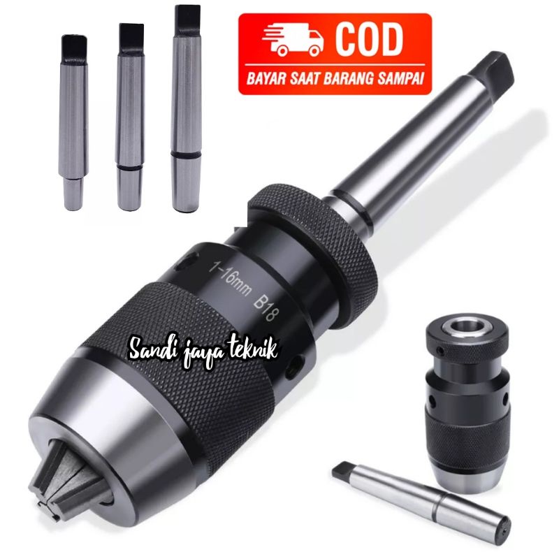 Jual Chuck Drill Multy Kayless 1-16mm Set Arbor MT4 MT3 MT2 Kepala Hower Mesin Bor Frais Zay ...