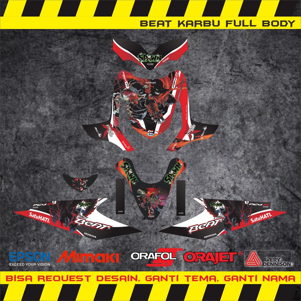 Jual STICKER DECAL BEAT KARBU FULLBODY (DESAIN BISA REQUEST) | Shopee ...