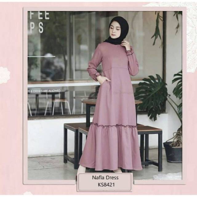 Jual Busana Mualimah Nafla Dres | Shopee Indonesia