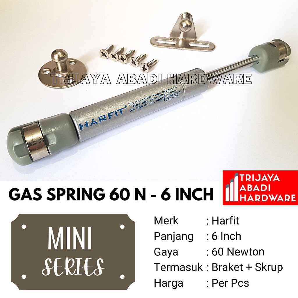 Jual Gas Spring 60N - 6inch Mini Hidrolik Pintu Kabinet Harfit | Shopee ...