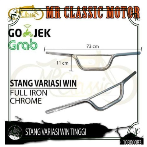 Jual STANG MOTOR HONDA WIN 100 FULL CROM MODEL TRIL BAHAN TEBAL MIRIP ...
