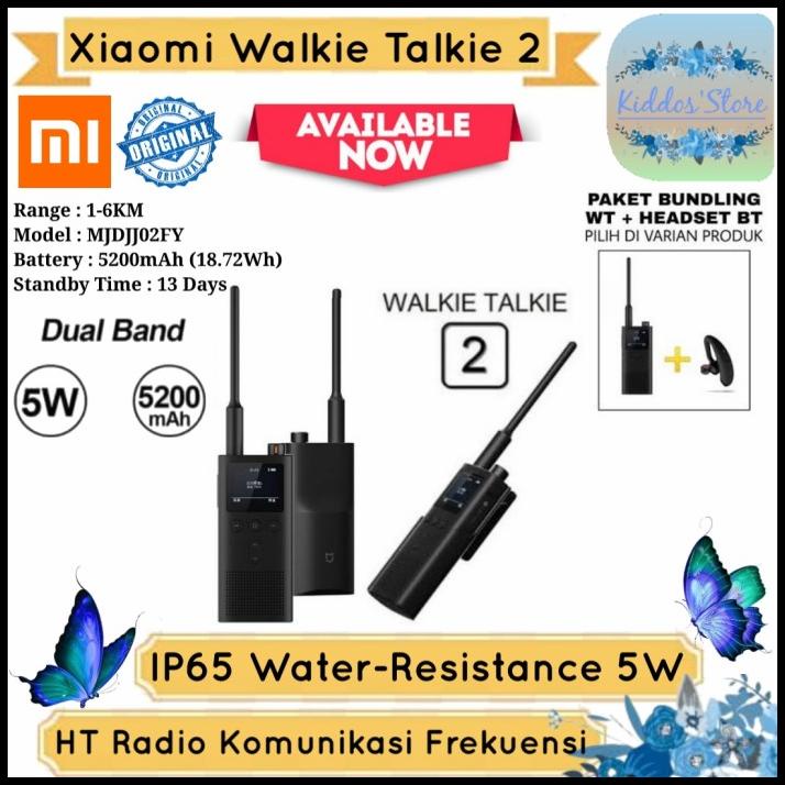 Jual Xiaomi Mijia Walkie Talkie 2 Dual Band Ip65 Water Resistance Ht ...