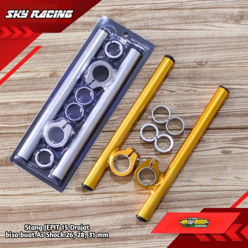 Jual STANG JEPIT CNC 15 DRAJAT SKY RACING BUAT AS SHOCK 26, 28, 31 MM ...