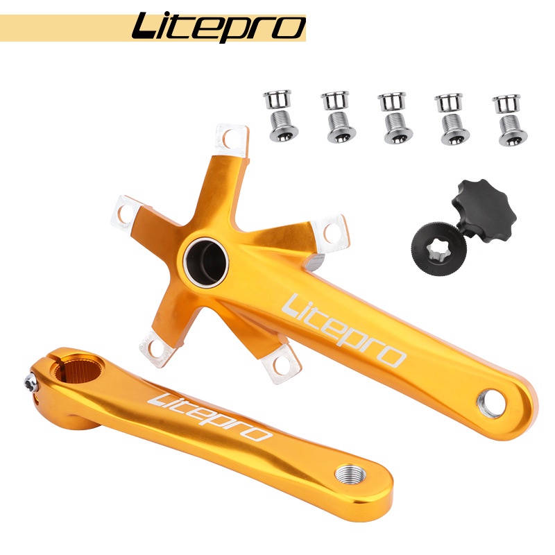 Jual Litepro Crank Sepeda Lipat With BB HT2 Hollowtech 2 Crankset Seli ...